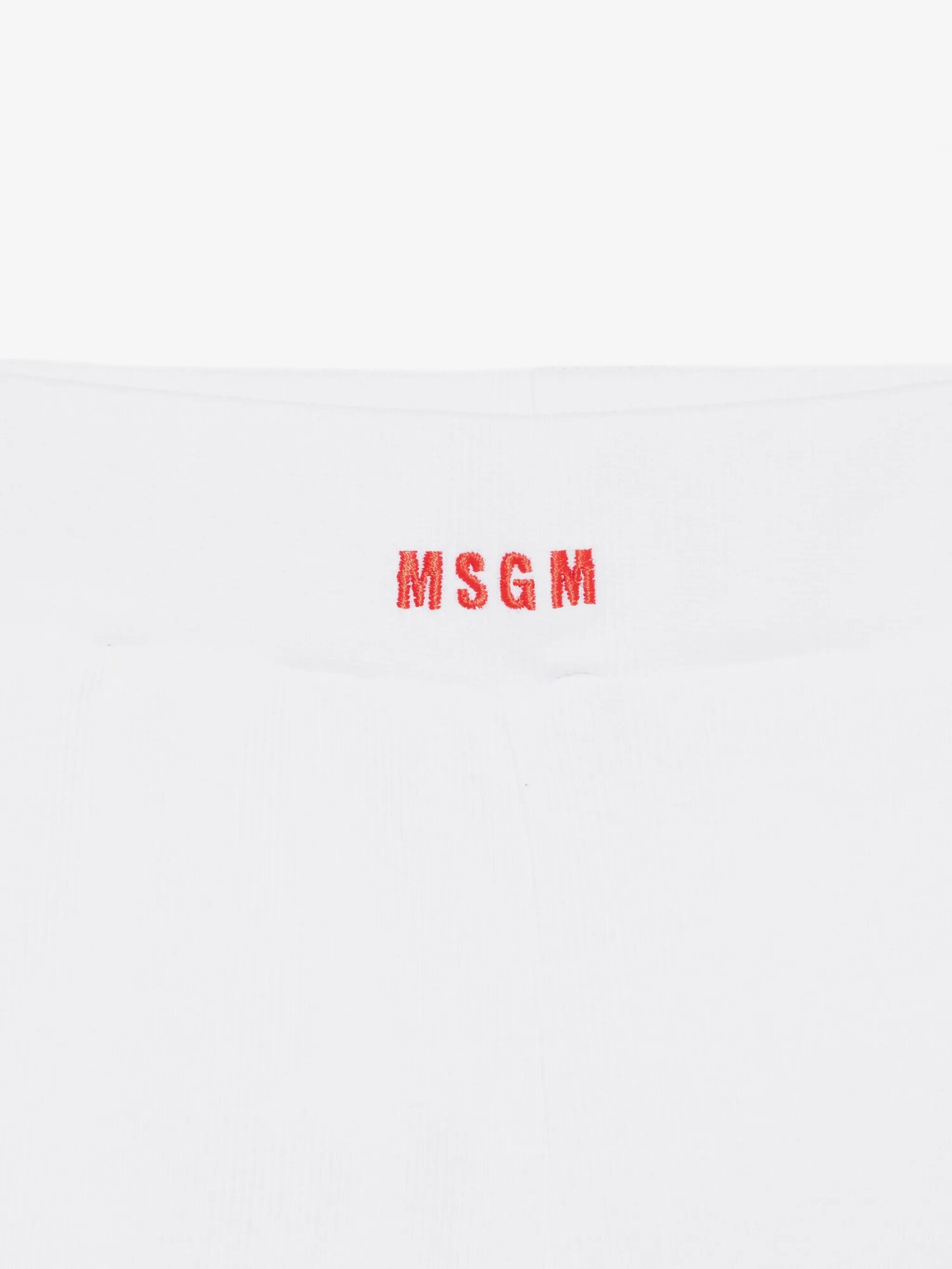 Шорты MSGM Logo-embroidery shorts, размер 8 лет, бежевый/белый — фото 1