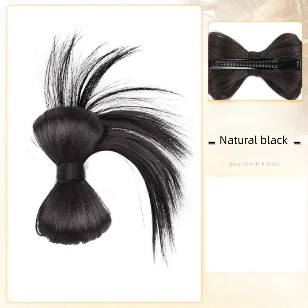 Синтетический шиньон-заколка коричнево-черный B-Natural Black