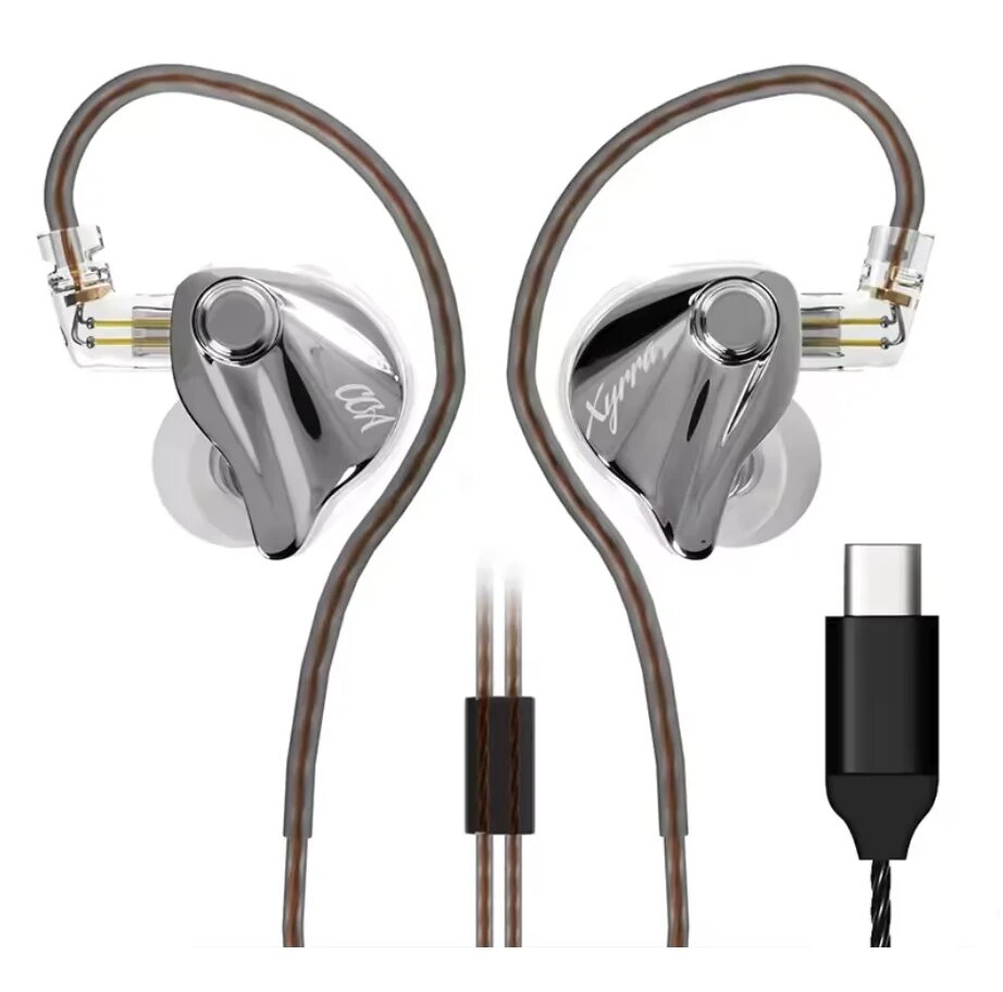 CCA Xyrra 1BA проводные арматурные наушники type c silver no mic