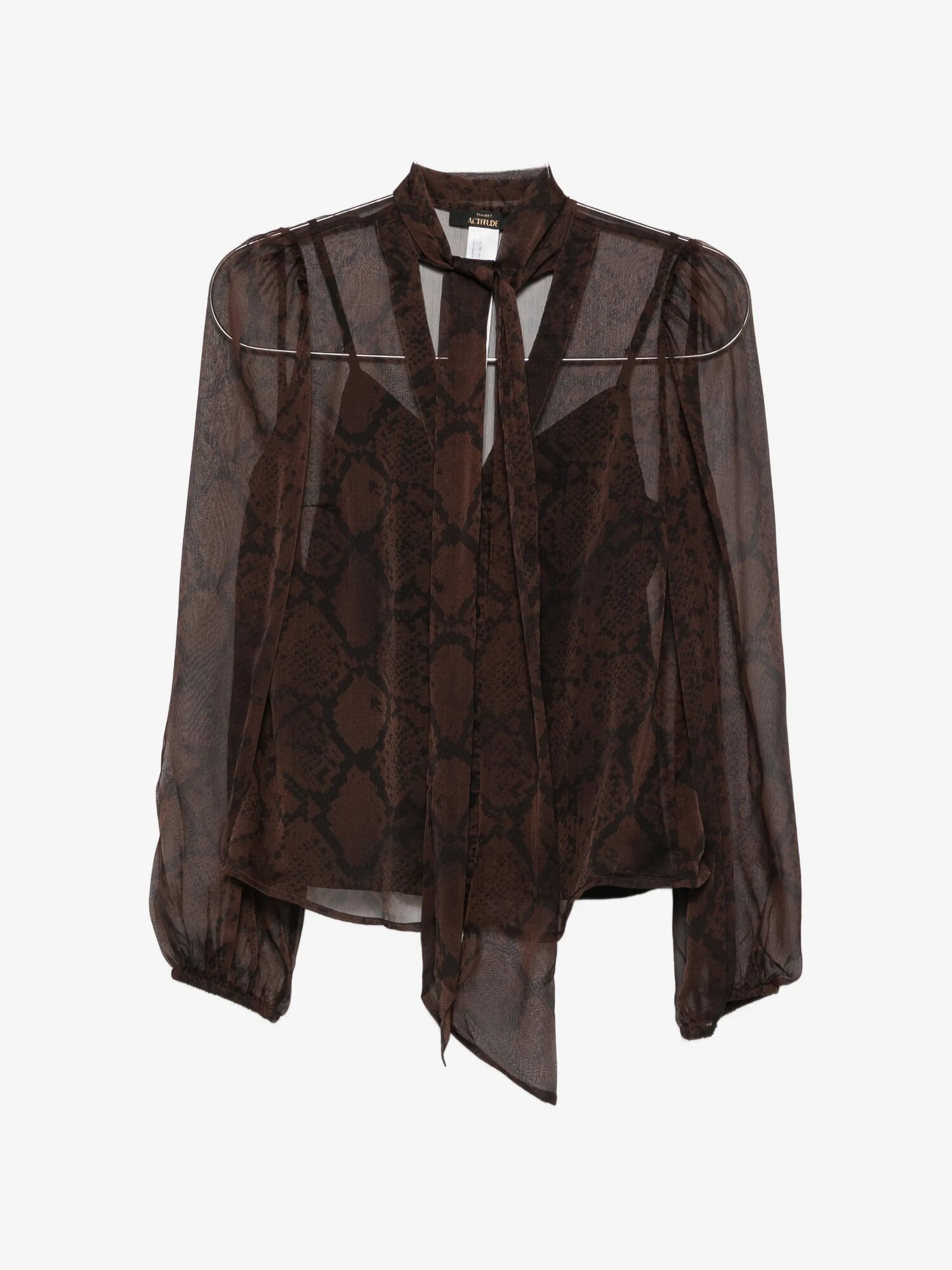 Рубашка Twinset Milano Snake-print pussy-bow shirt set (set of two)