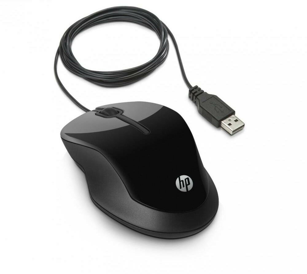 Мышь USB HP X1500 (H4K66AA) оптическая, 1000dpi, кабель 1.3м, Black