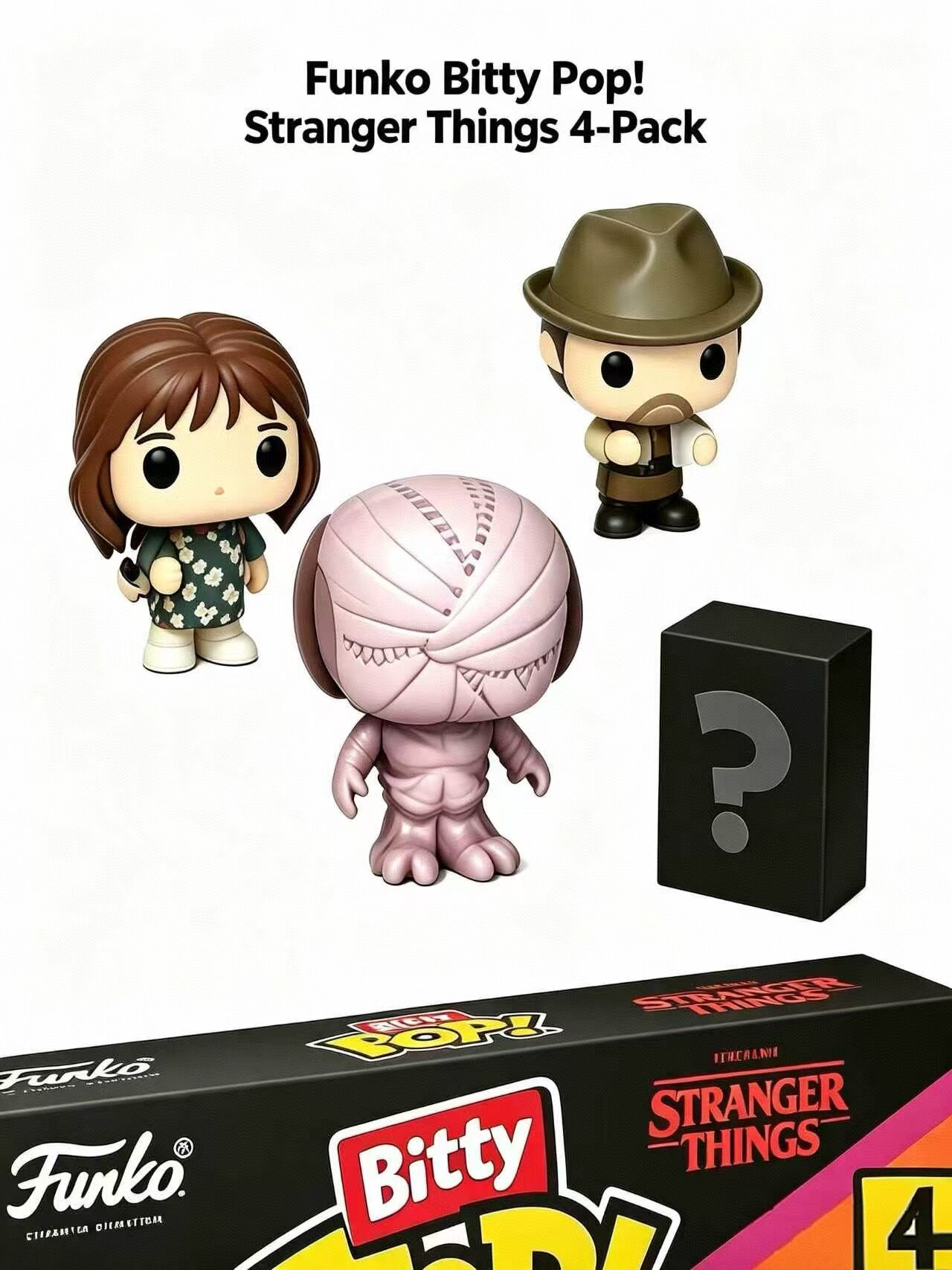 Набор фигурок Funko Bitty POP! Stranger Things - Hopper 83664 Очень странные дела, 4 шт (1 фигурка-сюрприз)