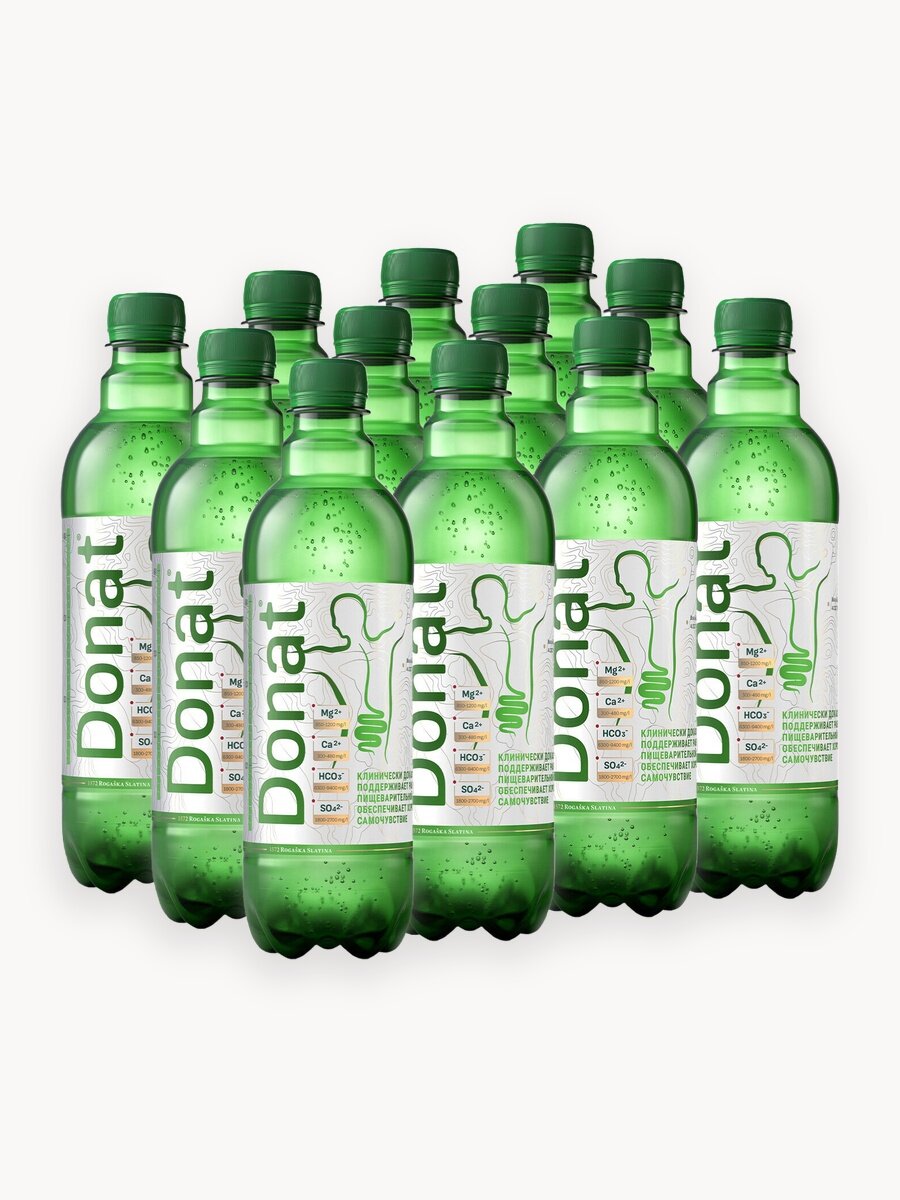 Donat Mg напрямую от производителя Вода лечебная минеральная, 0,5 л х 12 шт
