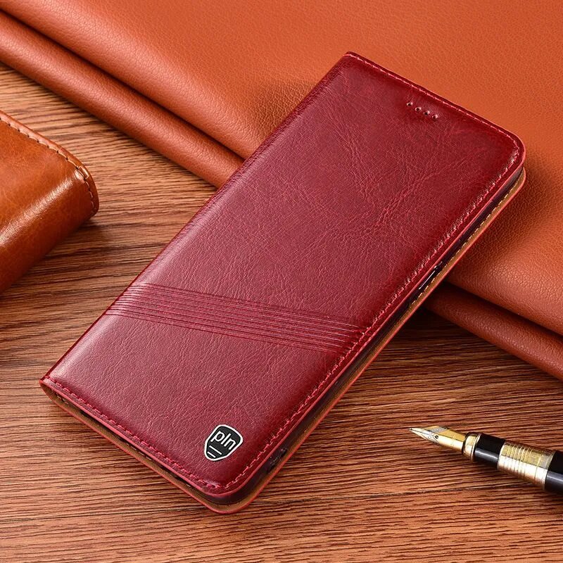 Чехол для телефон смартфона honor 90 оригинал кожаный книжка, чехлы смартфон на хонор 90 leather, красный, красный