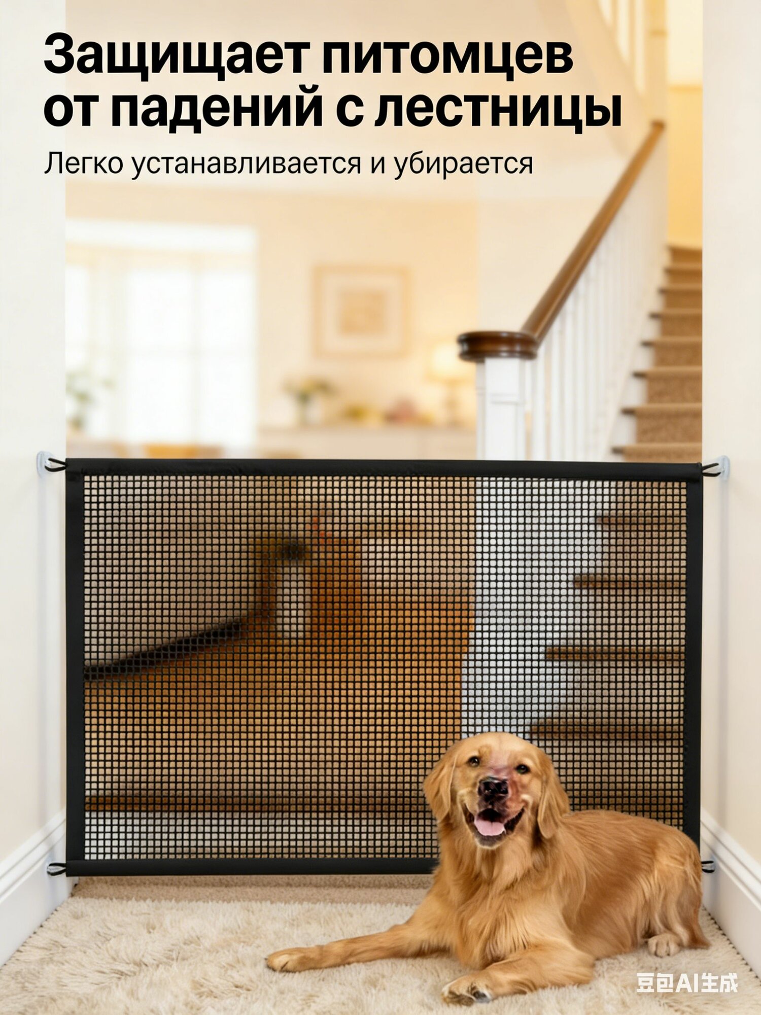 Защитные ворота для детей и животных, ограждение с регулировкой ширины для дверей и лестниц, надежный барьер для безопасности.