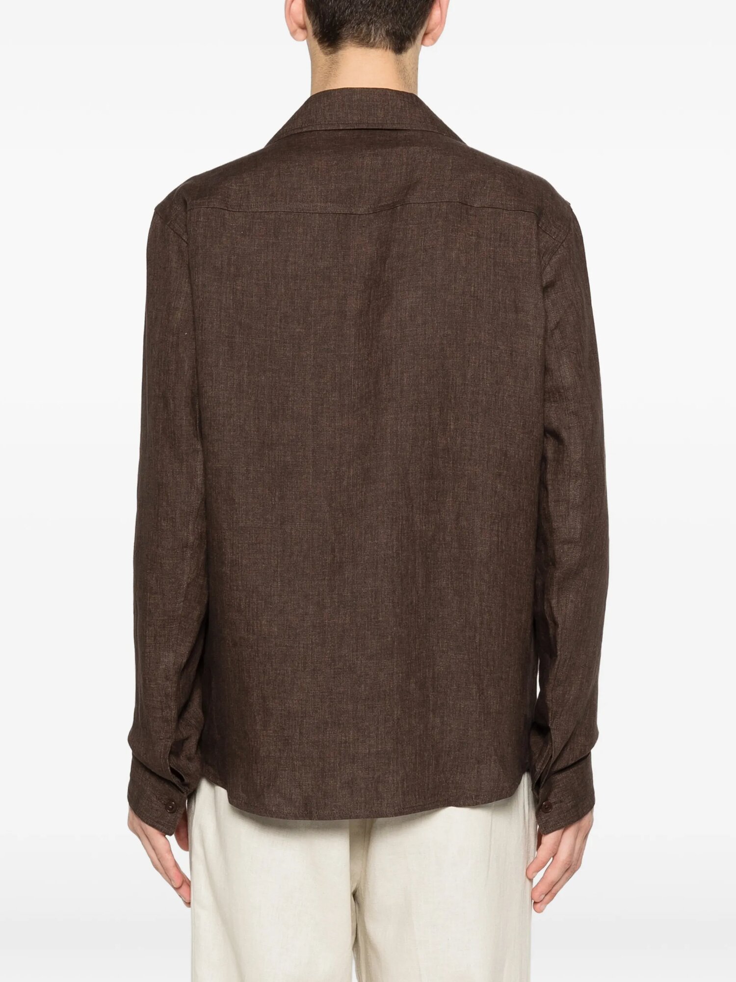 Рубашка BRIGLIA 1949 Linen shirt, размер 54, brown — фото 1