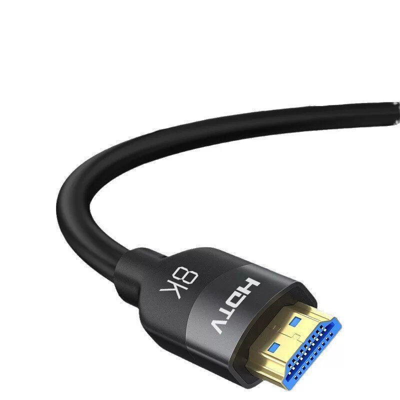 Кабель HDMI 2.1 8K 60Гц черный из ПВХ 2 метра для телевизоров, компьютеров и проекторов