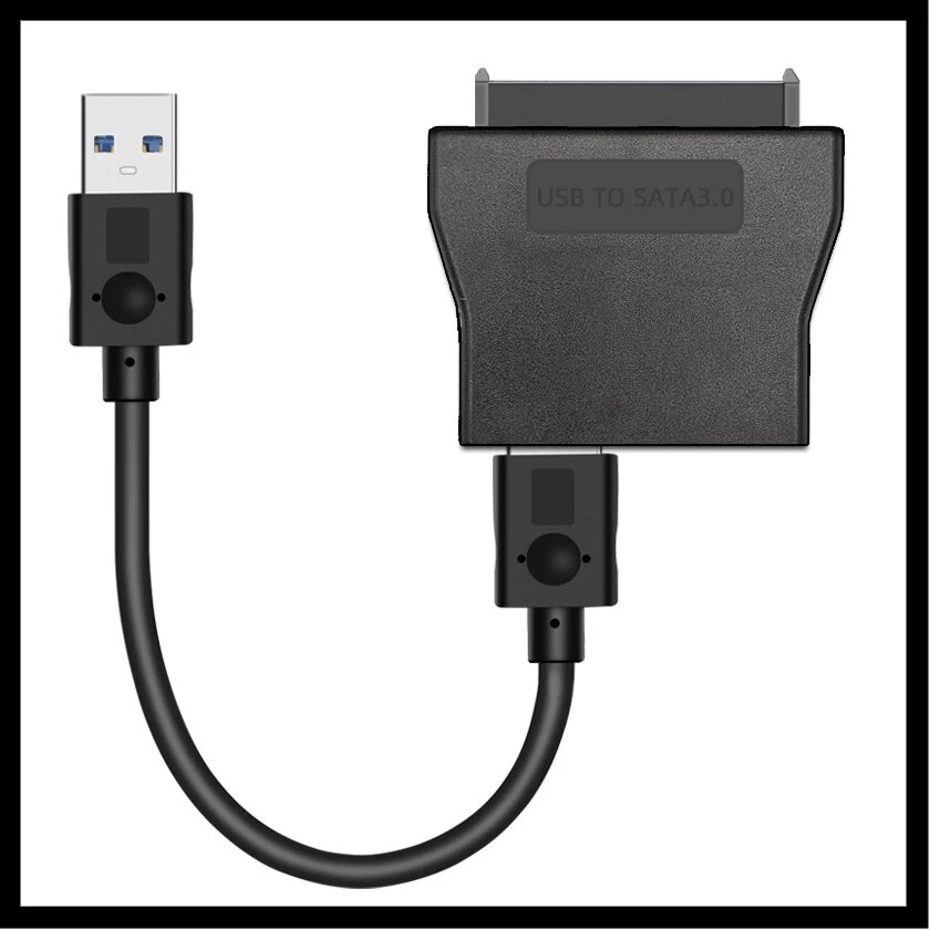 USB 3.0 SATA кабель-адаптер с контроллером ASM1153E, длина 0.4 м с корпусом