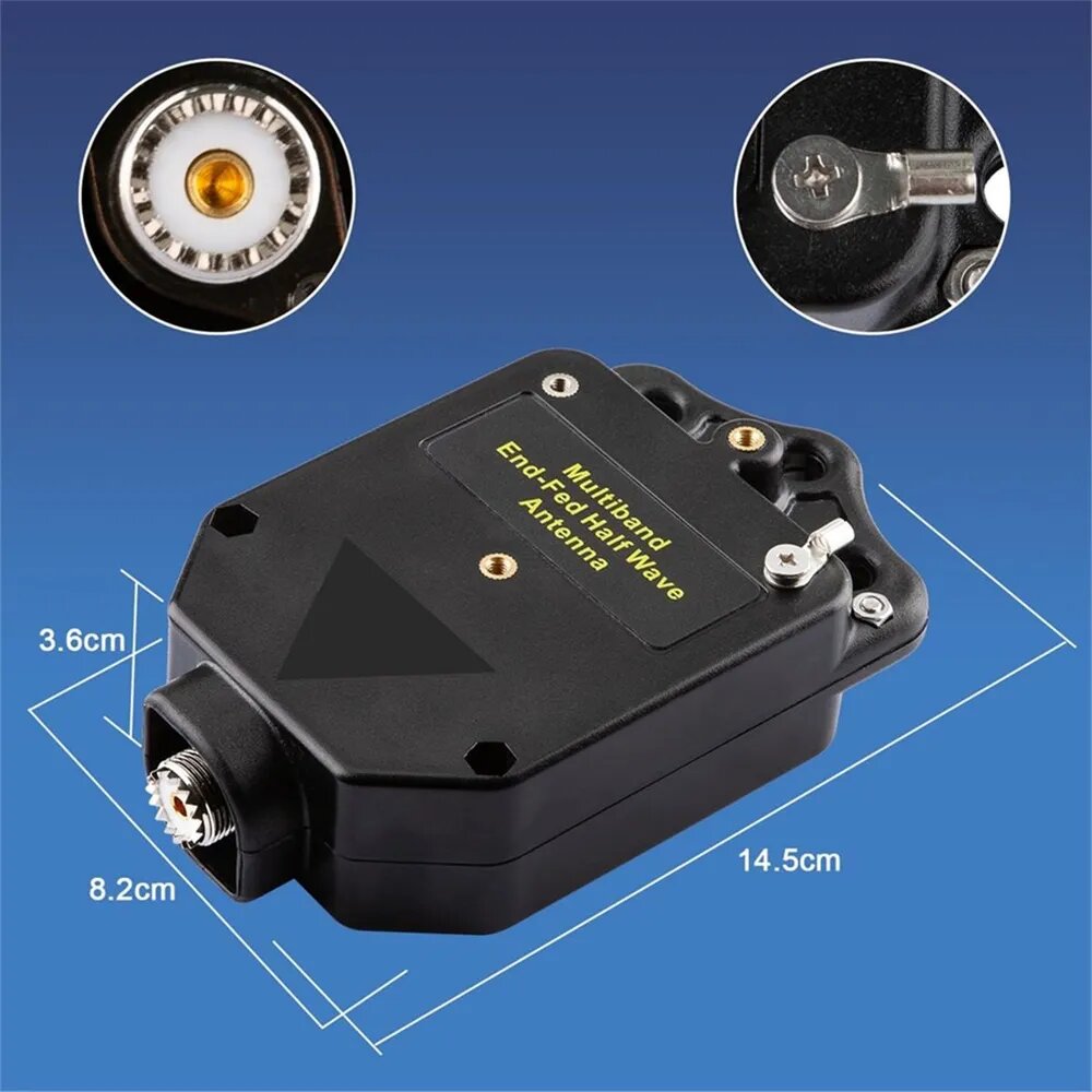 Антенна КВ с торцевым питанием 150 Вт, 1-30 МГц, 1:64, симметрирующий трансформатор, коротковолновая радиостанция, полуволна, CW, FM, AM, FT