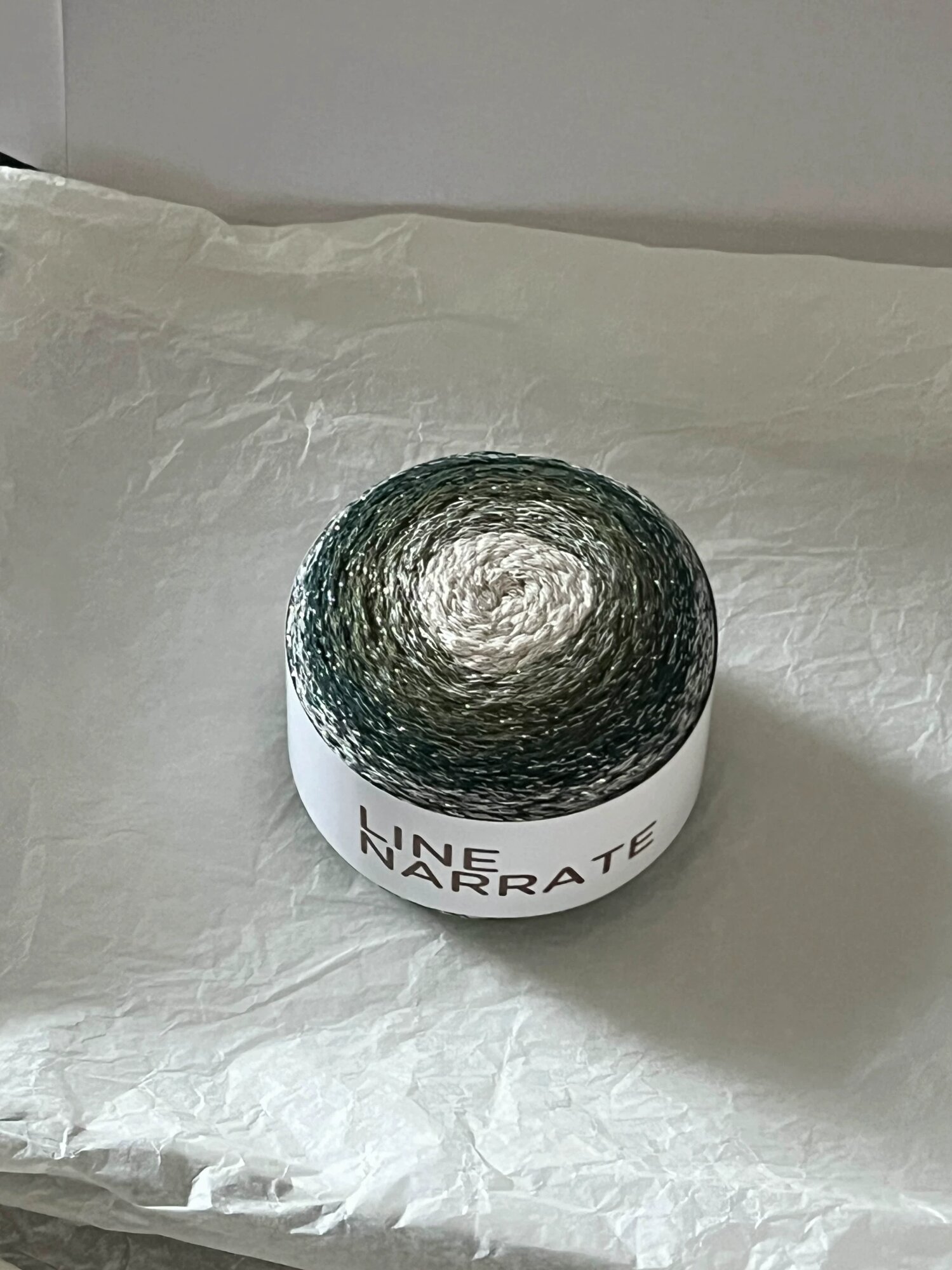 Хлопковая пряжа для вязания крючком 1,5 мм с сегментным окрашиванием лесного зеленого градиента, 200 г для сумок