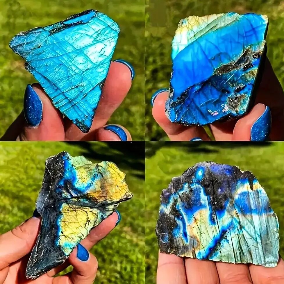 Лабрадорит, кристалл, синий, полированный 30-50g 1pc