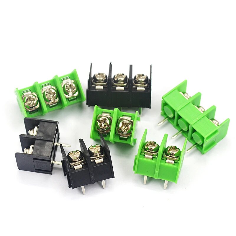 Клеммные колодки YXT KF7.62 2P, green, 5 шт.