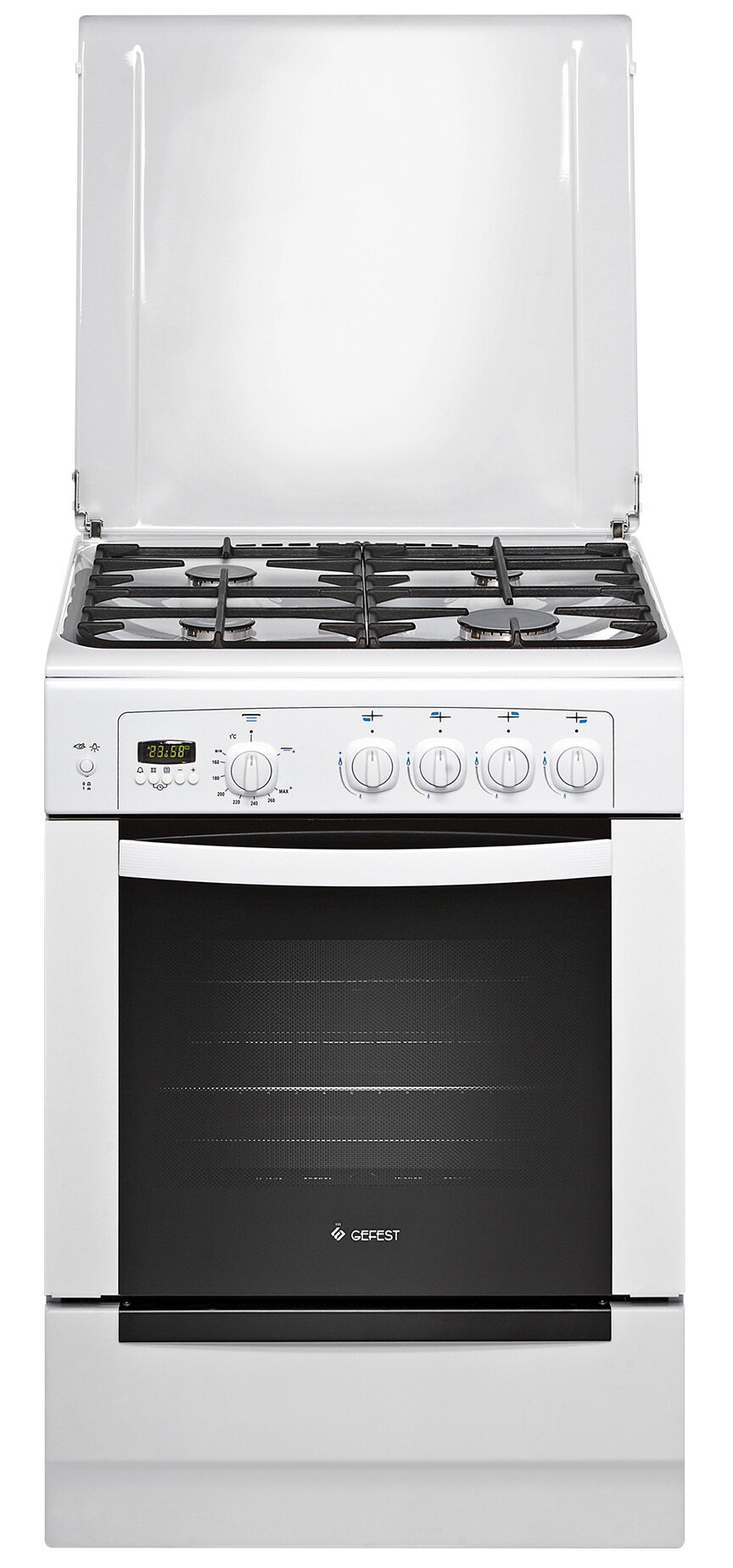 Газовая плита Gefest Брест 6100-04 60 см, 52 л, 4 конфорки, белый