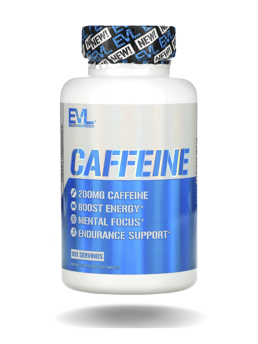 EVLution Nutrition, Кофеин, 200 мг, 100 таблеток