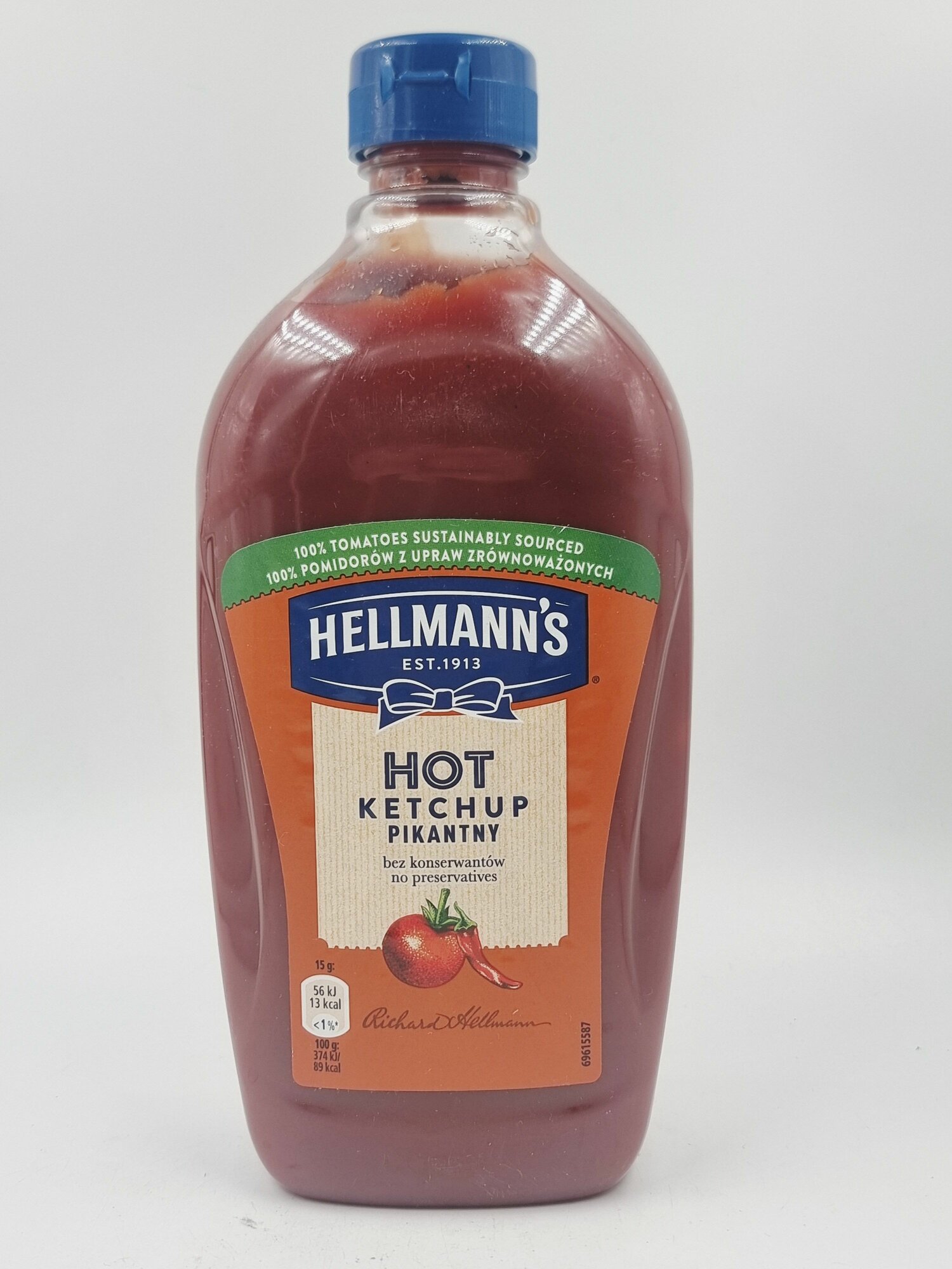 Кетчуп острый пикантный Hellmann's Hot Ketchup 825 г (Польша)
