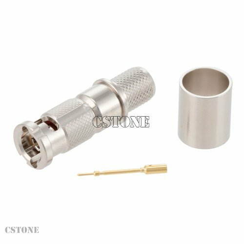 75 Ohm 12G SDI HD-BNC штыревой разъём обжим/пайка крепление для Belden 4694R, Belden 1694A, RG6 кабель
