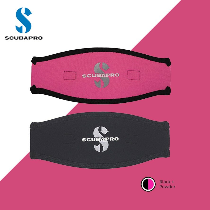 Scubapro Маска Страп Ковер Анти-Запутывание Косы для Плавания, Двусторонний, Черно-Розовый, Универсальная Подгонка