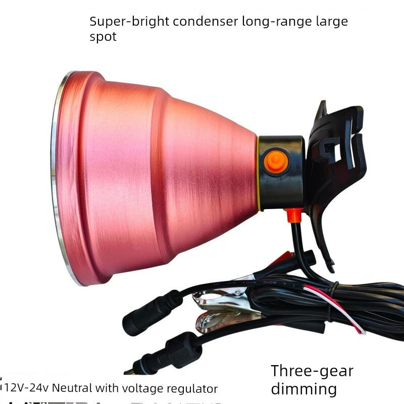 12V светодиодный фонарь-головная лампа с белым светом 1000Вт яркости и стабилизатором напряжения