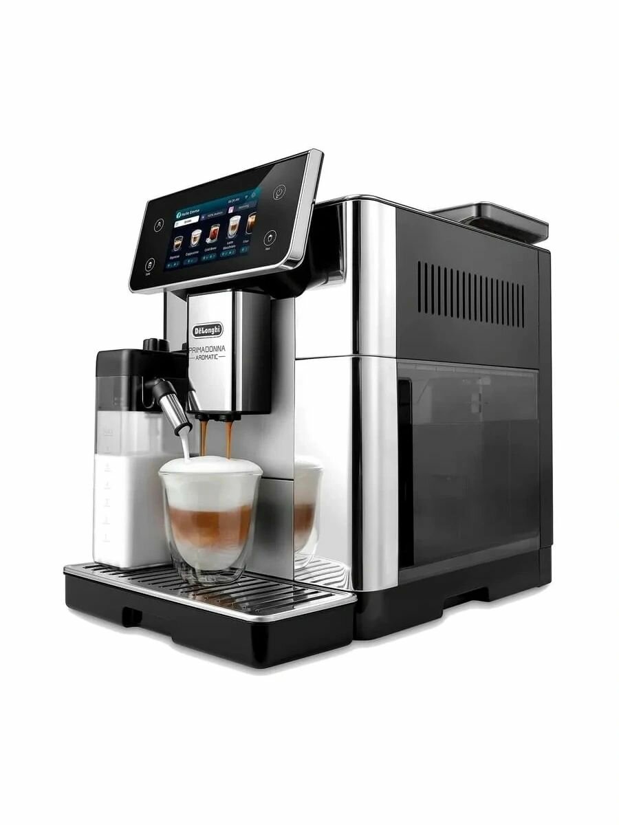 Кофемашина автоматическая DeLonghi ECAM630.55. SSM, 19Бар, с автоматическим капучинатором, черный/серебристый