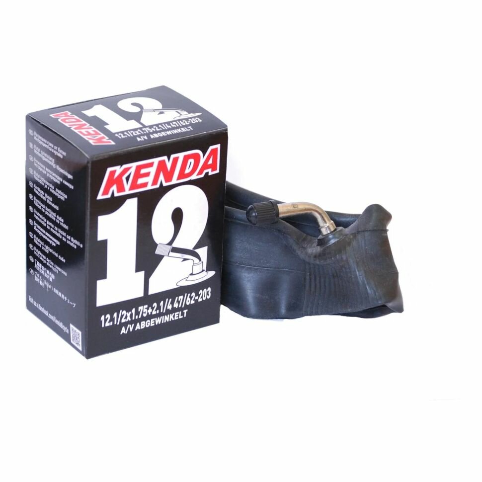Камера Kenda 12x1.75-2.25 a/v с загнутым ниппелем для детских колясок, велосипедов и беговелов