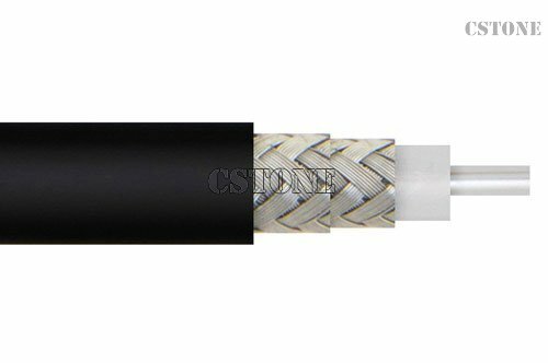 53 Ohm гибкий RG55 коаксиальный кабель двойной экранированный с чёрный PE оболочка