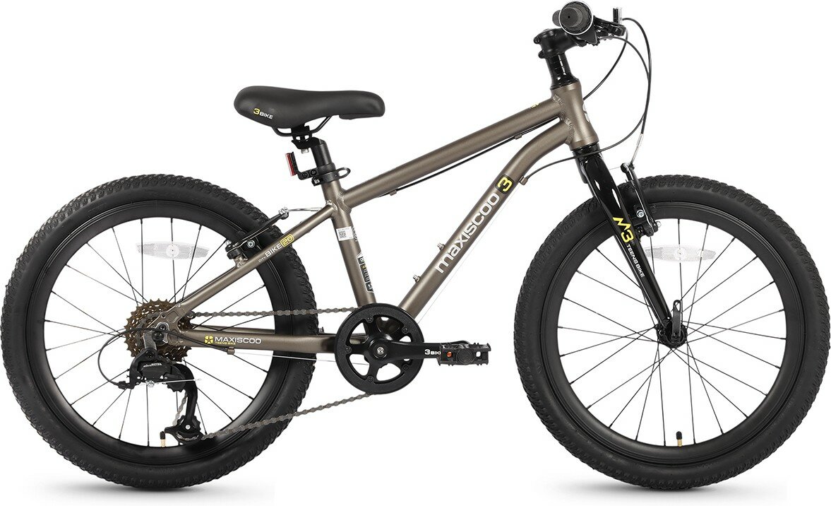 Велосипед Maxiscoo 3 Bike Standard 20 (2026), алюминиевая рама, цвет Коричневый