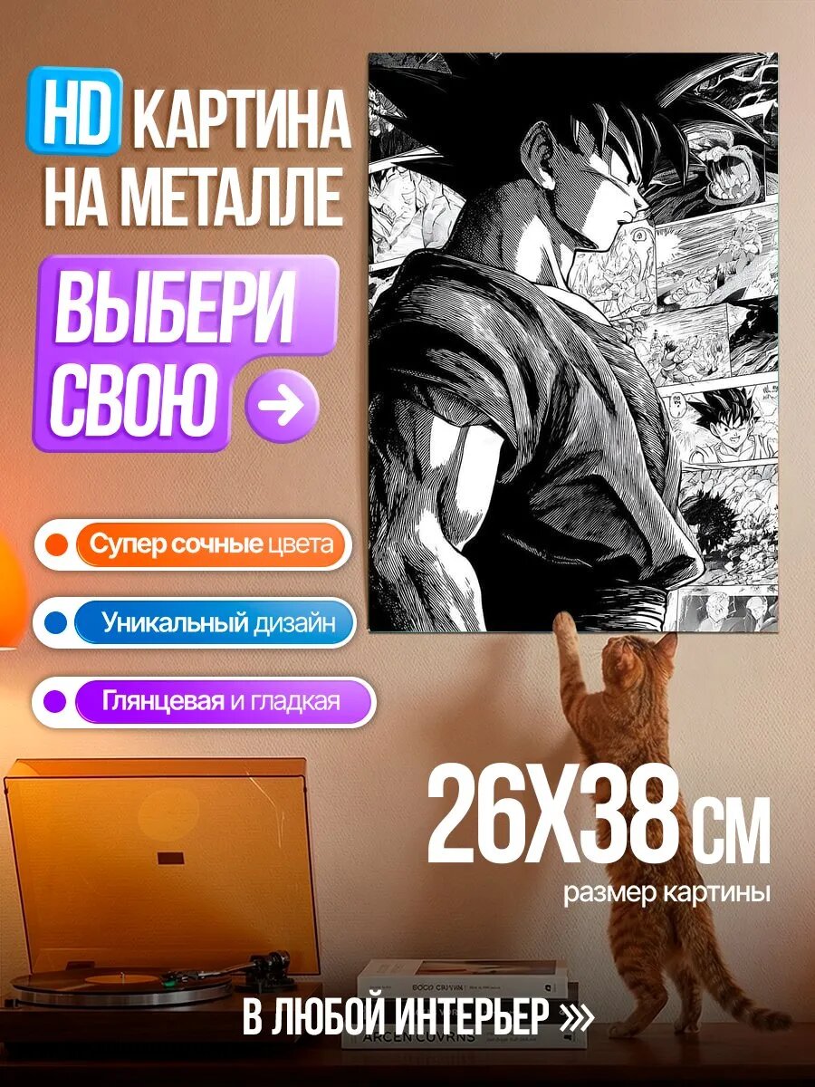 Картина на HD металле Сон Гоку