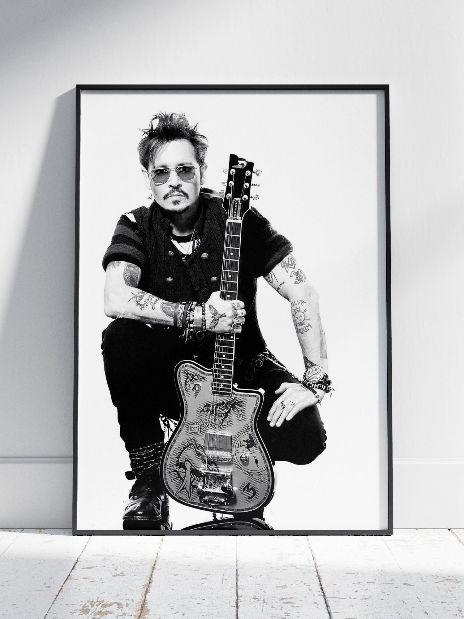 Плакат на стену для интерьера Джонни Депп (Johnny Depp 12) - Постер по актеру фильма, кино, сериала формата A4 (21x30 см)