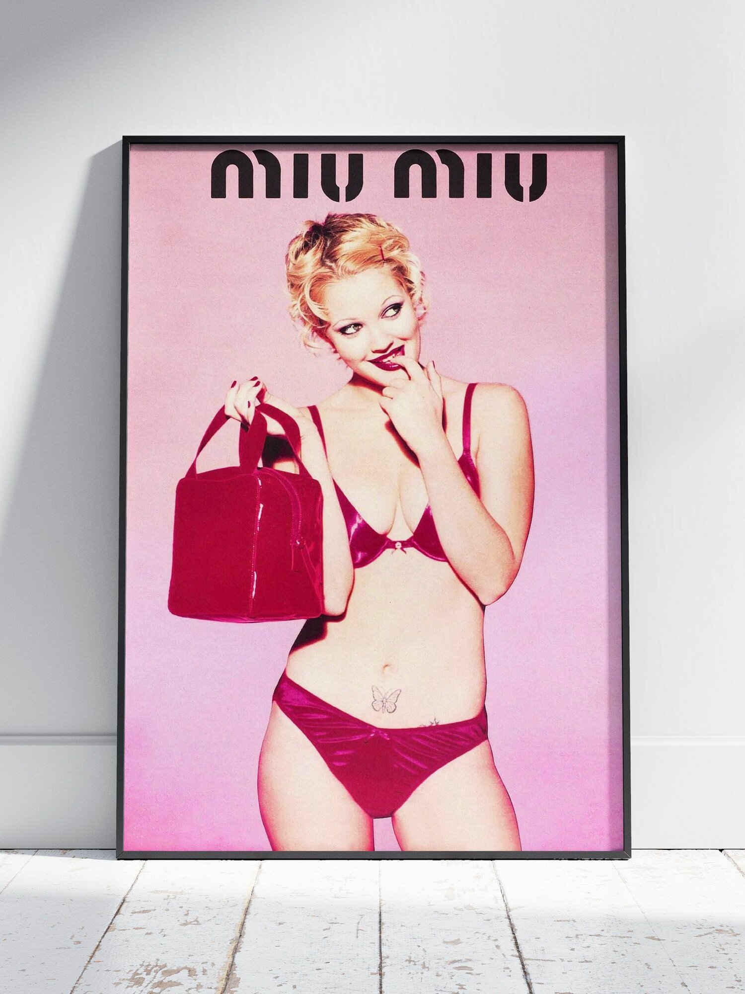 Плакат на стену для интерьера Миу Миу (Miu Miu 5) - Постер по модели, бренду и моде формата A4 (21x30 см)