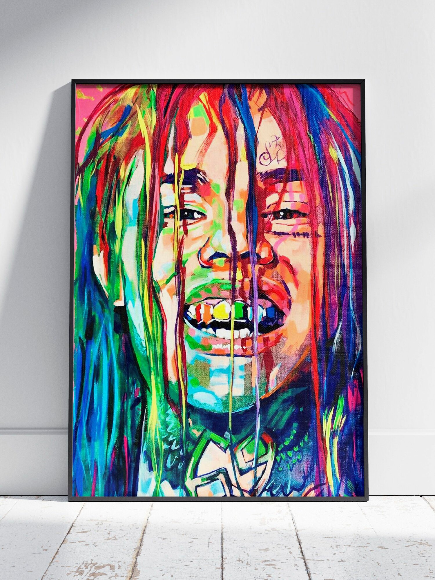 Плакат на стену для интерьера Сикснайн - Tekashi 69 (6ix9ine 21) - Постер по музыке и артисту формата A4 (21x30 см)