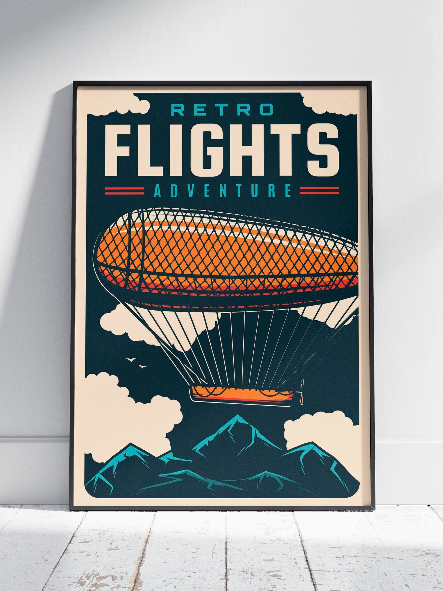Плакат на стену для интерьера Транспорт и техника (Дирижабль - Airship 1) - Постер по машине формата A4 (21x30 см)