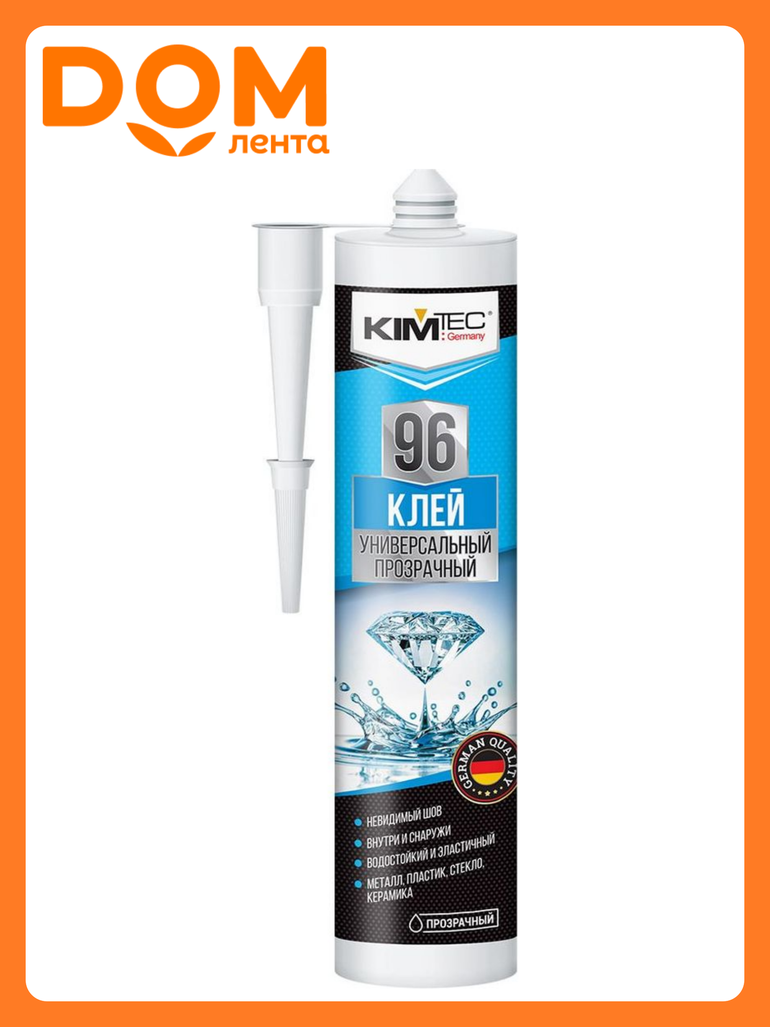 Монтажный клей KIM TEC 96 универсальный кристально-прозрачный 280 мл