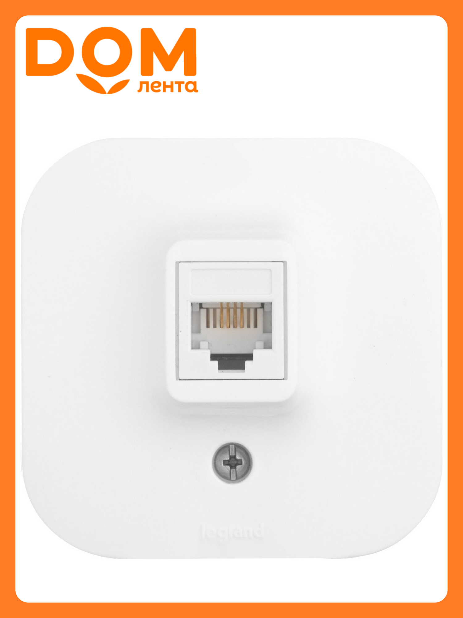 Розетка Legrand Quteo 782214, накладная, для телефонной линии, белая