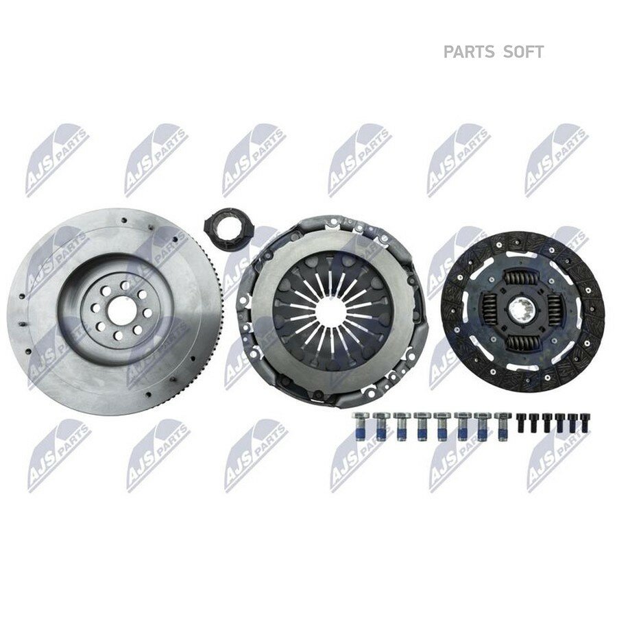 Комплект сцепления С одномассовым маховиком BMW 3 E46 1.9 1997-2001, Z3 E36 1.9 1998-2003 от официального дистрибьютора, NTY, артикул NZSBM008