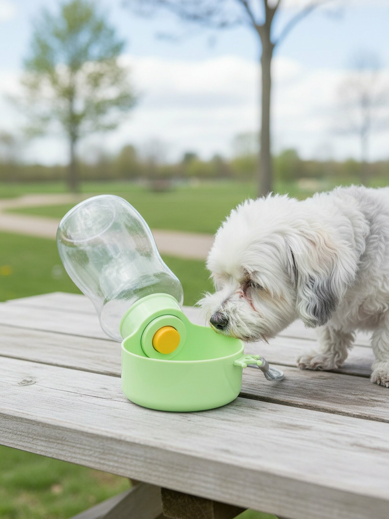 Поилка для животных переносная Y4-11423, 0.36 л, полимер. Удобная дорожная поилка для собак и кошек