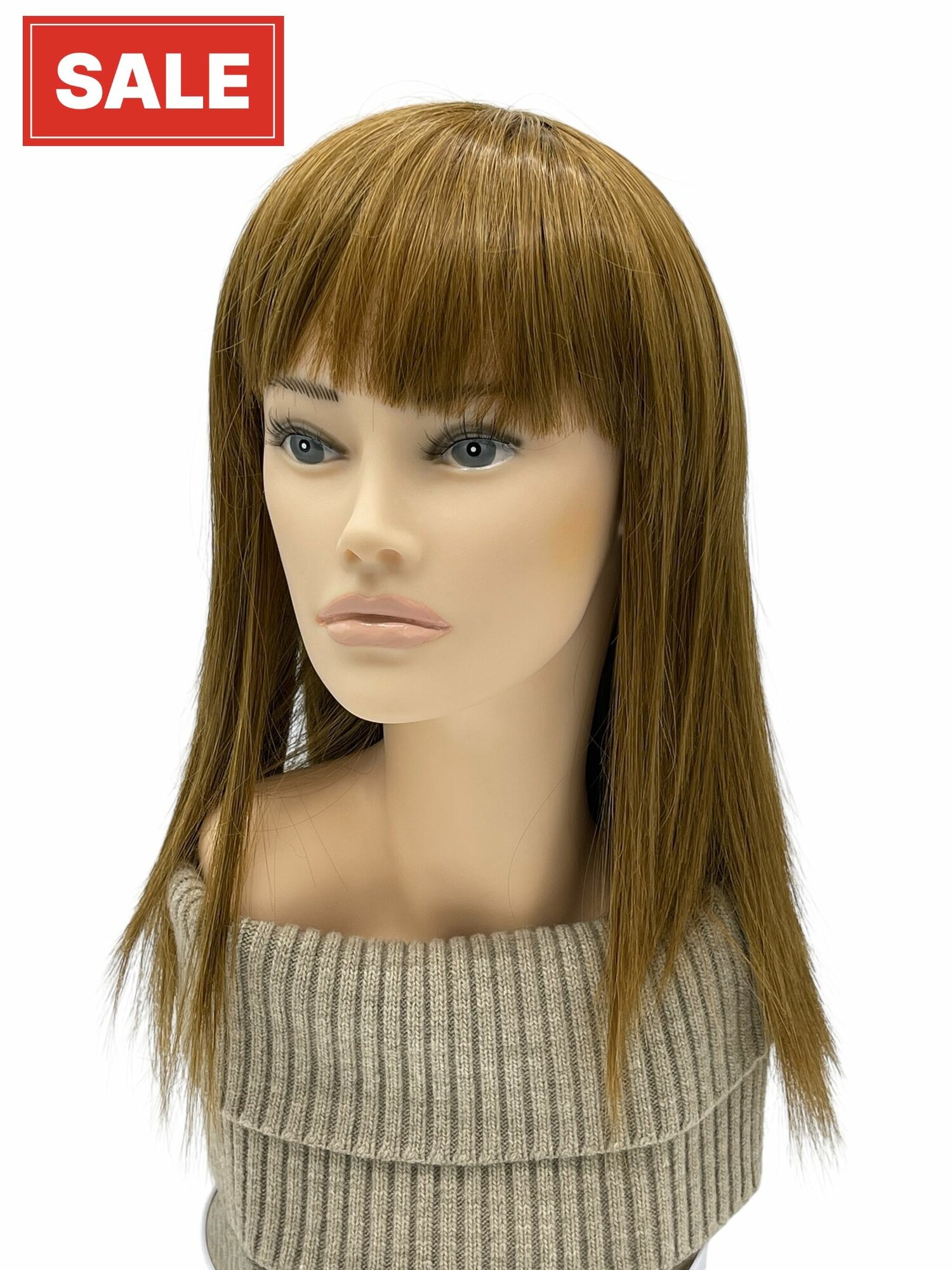 Парик Best Wigs, термоволокно, с челкой, светло-коричневый, 130 г