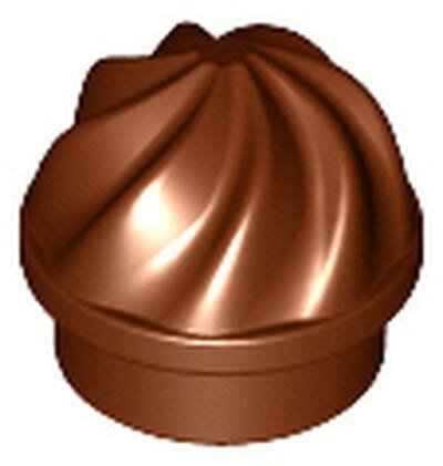 Деталь Lego 15470 Plate, Round 1 x 1 with Vertical Swirl / Twist