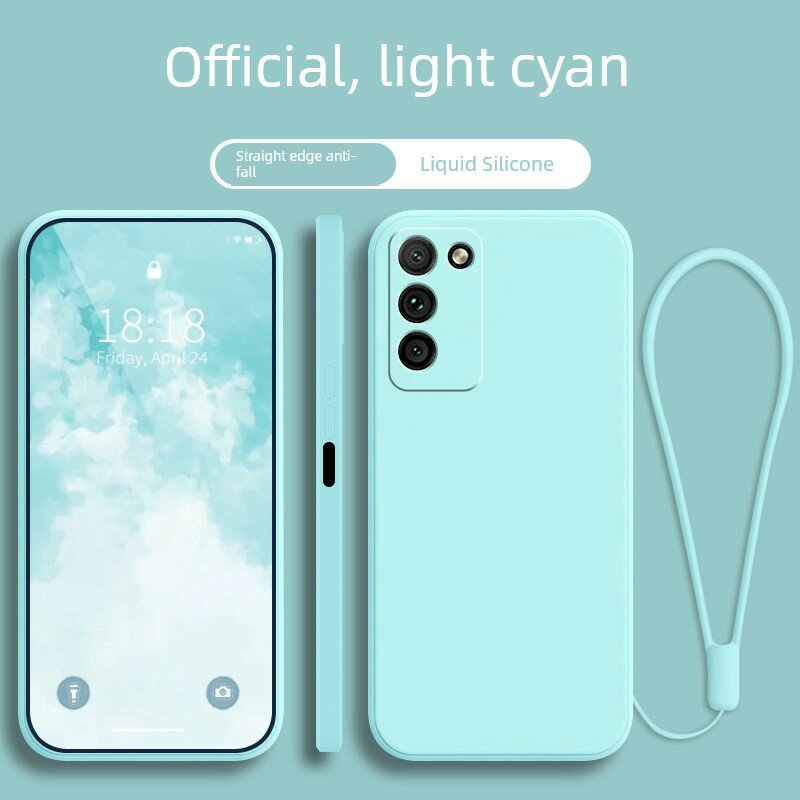 Чехол для Honor 30 полный покрытие ударопрочный силиконовый - Светло-голубой для Honor 30 Pro 30S 30