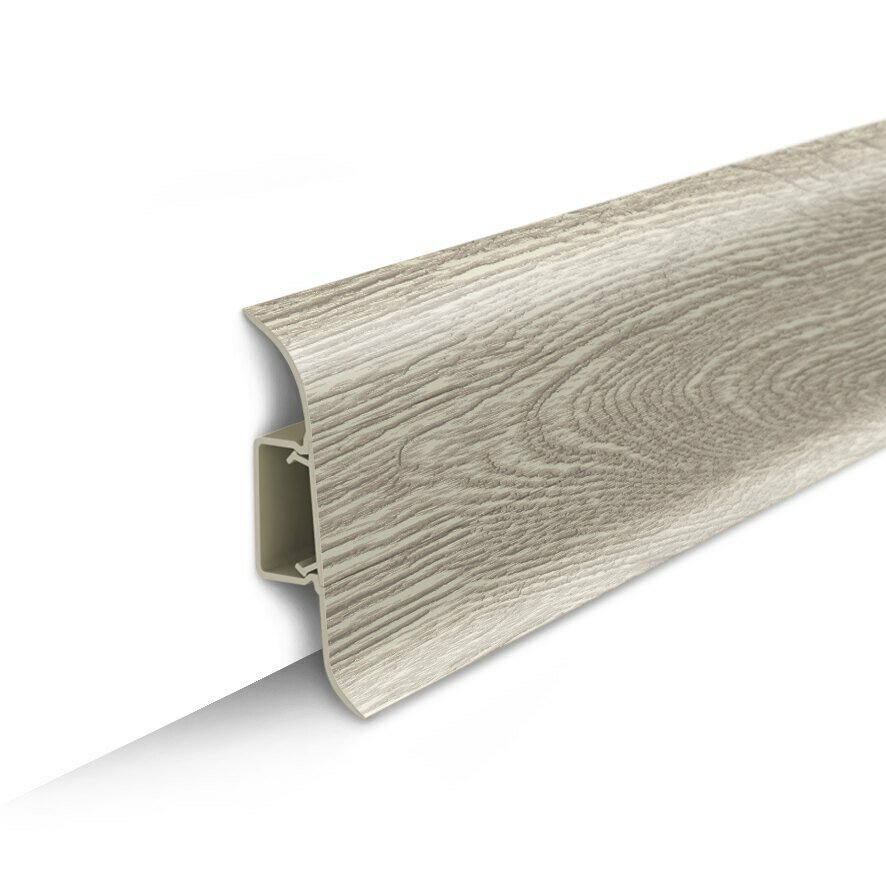 Пластиковый плинтус Идеал Classic 55 мм Дуб латте 229, 1 шт.