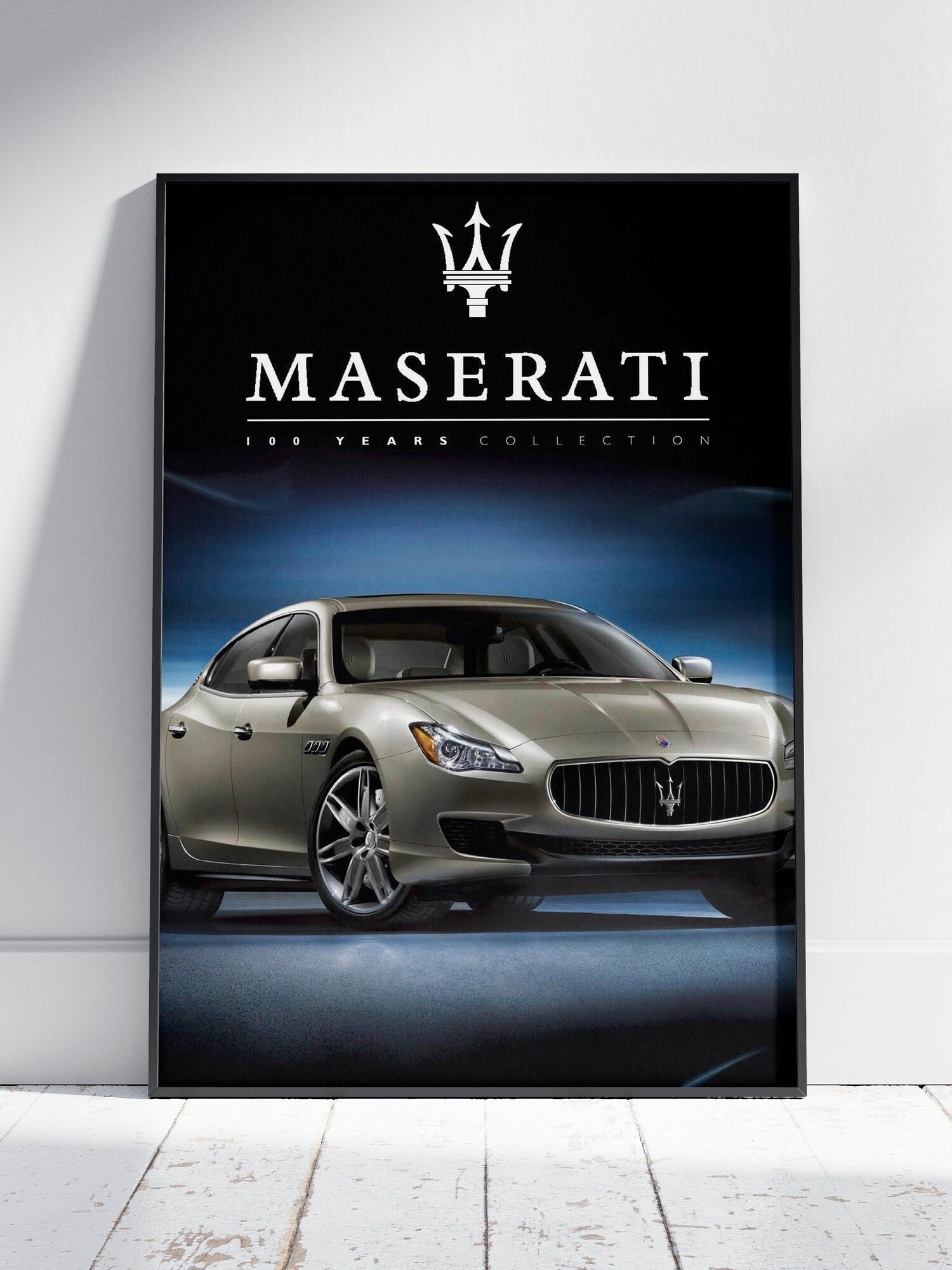 Плакат на стену для интерьера Марки Машин (Мазерати - Maserati 2) - Постер по автопроизводителям формата A4 (21x30 см)