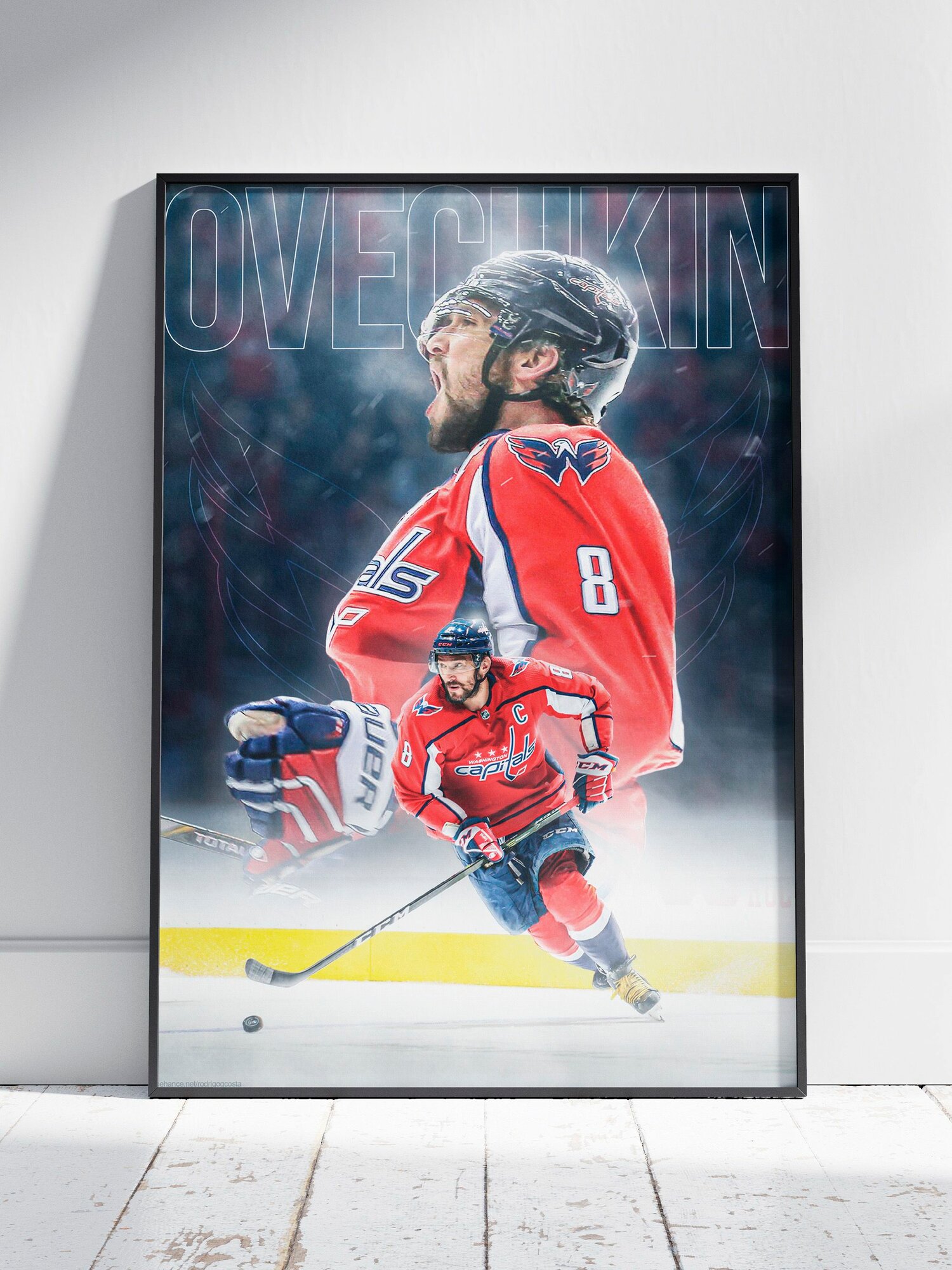 Плакат на стену для интерьера Легенды Хоккея (Александр Овечкин - Alexander Ovechkin 1) A4 (21x30 см)