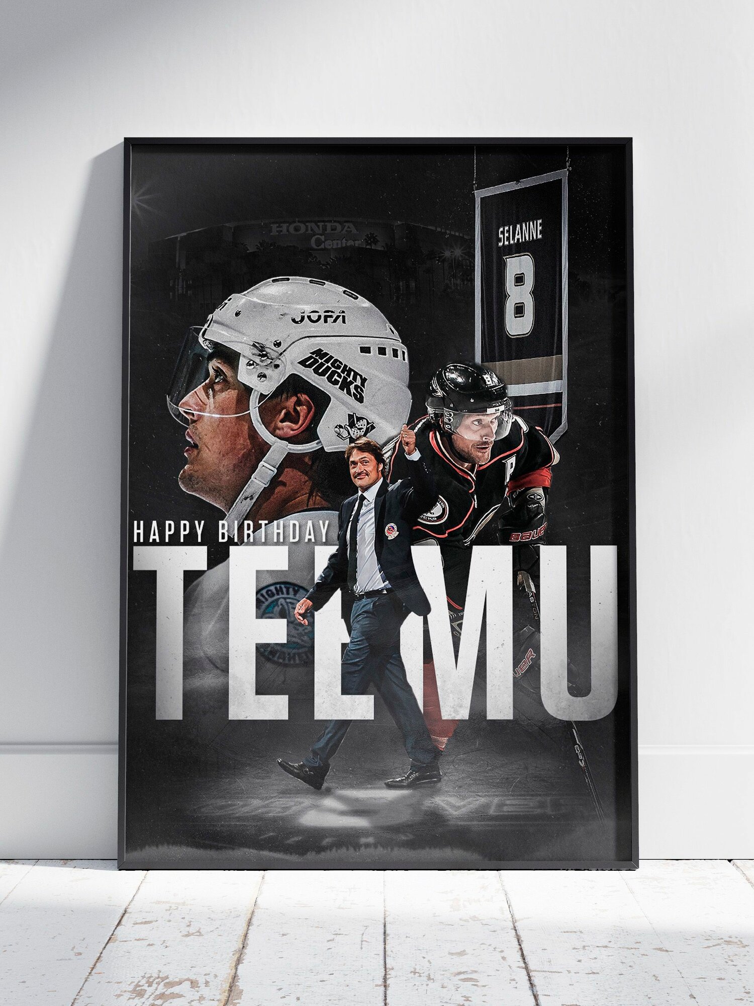 Плакат на стену для интерьера Легенды Хоккея (Теему Селянне - Teemu Selanne) - Постер по спорту и физической активности формата A3 (30x42 см)
