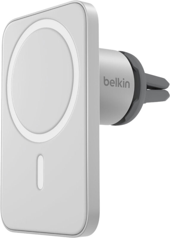 Автомобильный магнитный держатель с беспроводной зарядкой Belkin Car vent Mount Pro Grey серый WlC002btGR