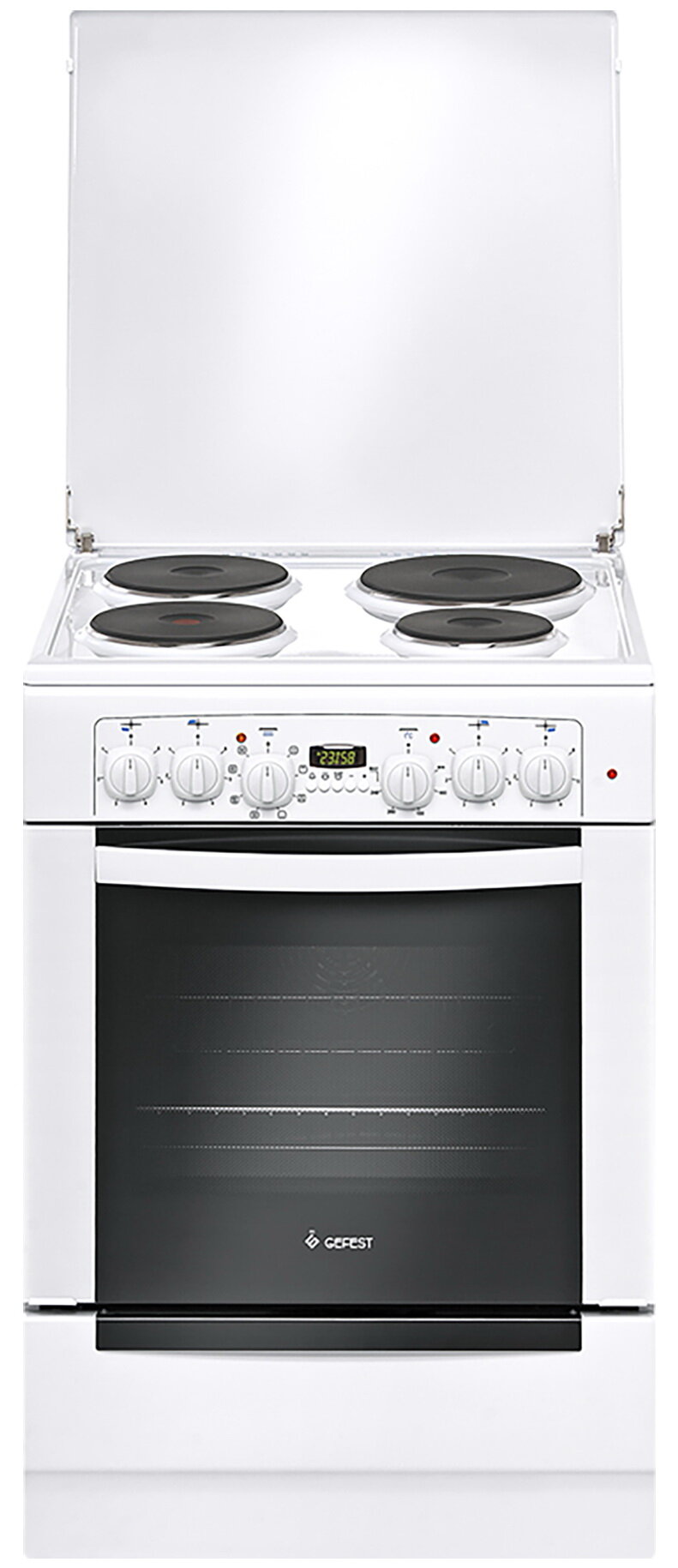 Электроплита Gefest Брест ЭПНД 6140-03 60 см, 52 л, 4 конфорки, белый