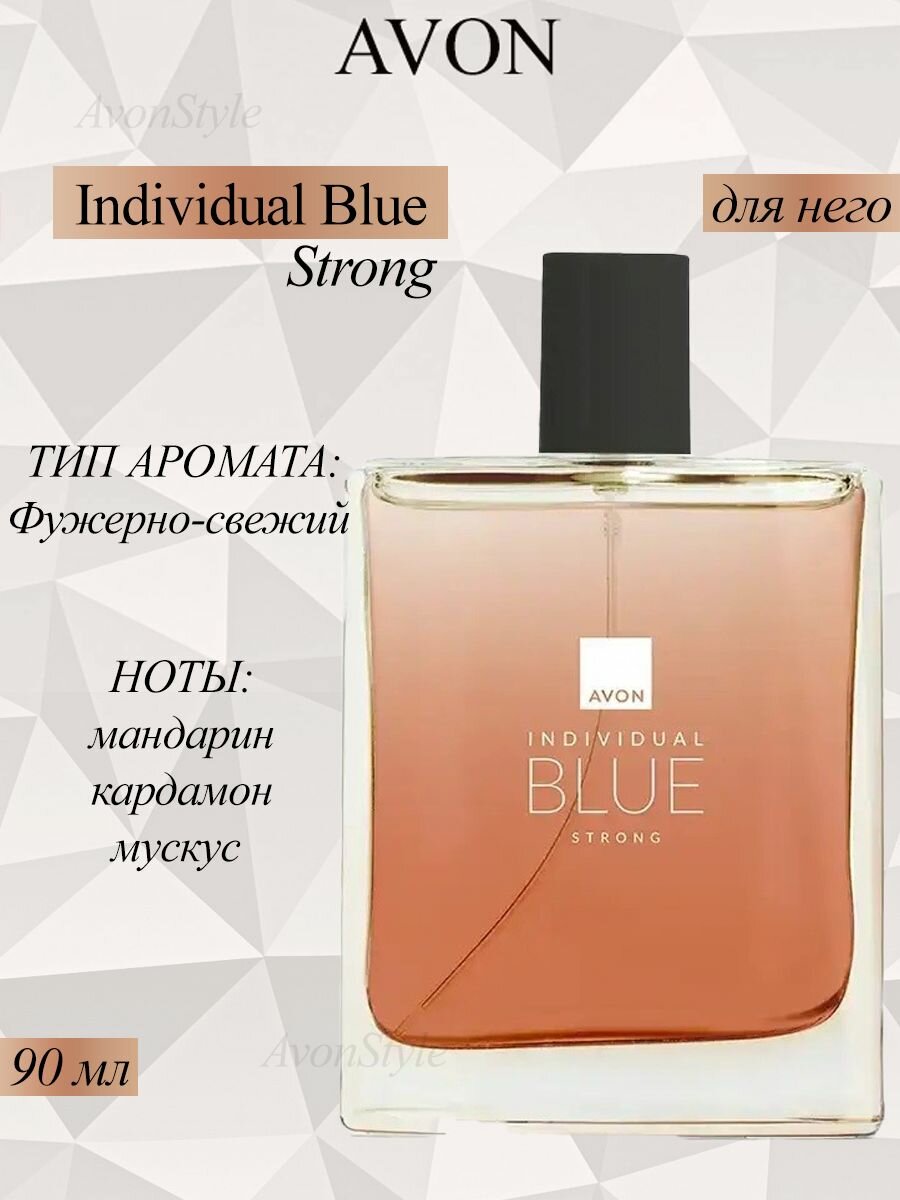 AVON/Эйвон Туалетная вода Individual Blue Strong (Индивидуал Блю Стронг) для него, 90мл