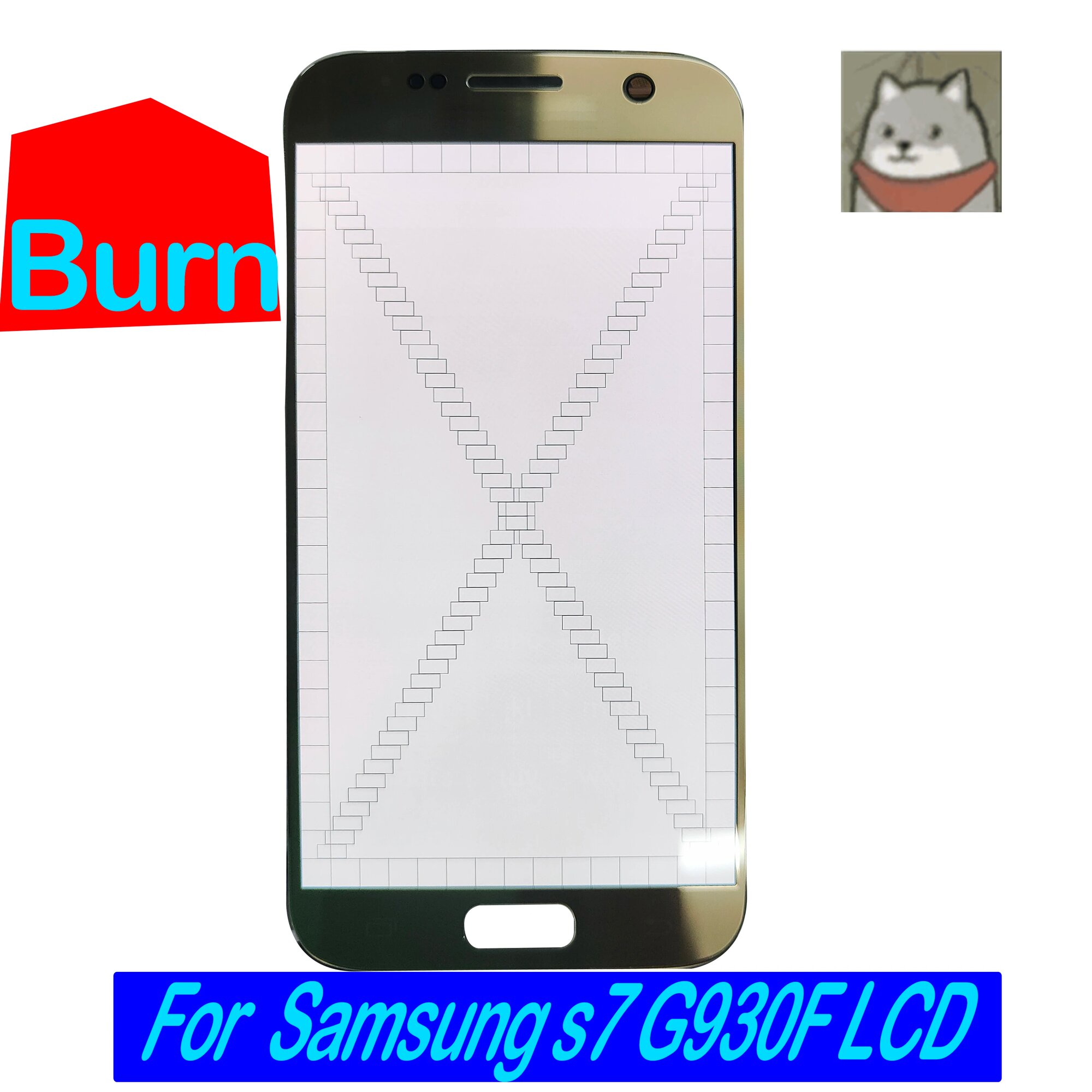 Дисплей для Samsung Galaxy S7 G930/G930F Black With burn