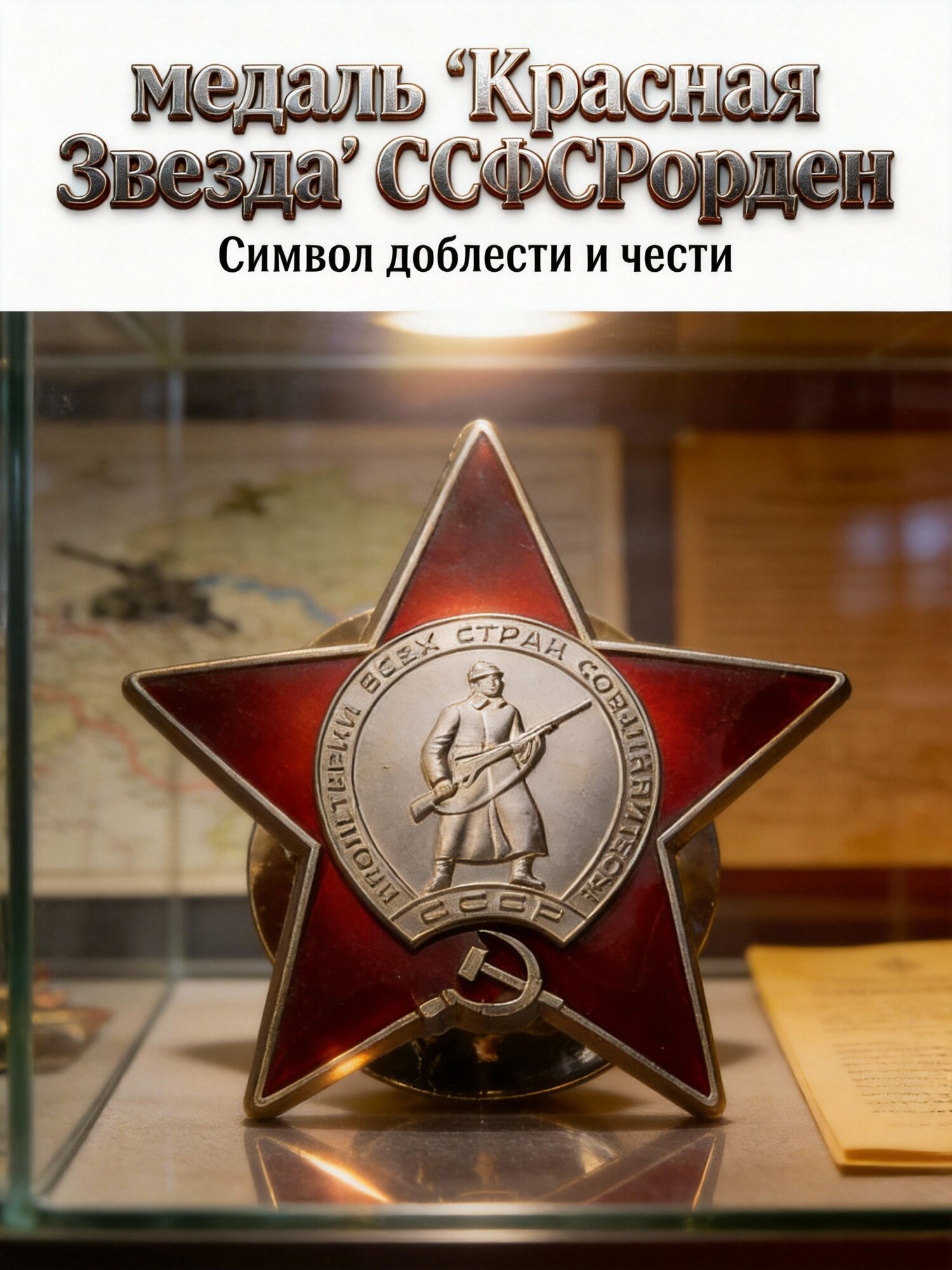 Медаль "Красная Звезда" СССР, орден для коллекционеров и музейной экспозиции