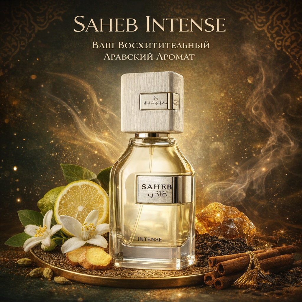 Духи Ard Al Zaafaran Saheb Intense, 70мл, унисекс, цитрусовые, пряные, восточные