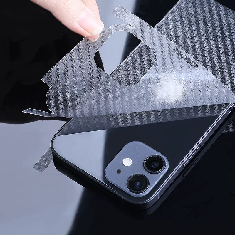 IPhone 16 Pro Ультратонкая прозрачная защитная пленка с карбоновым волокном, полное покрытие краев