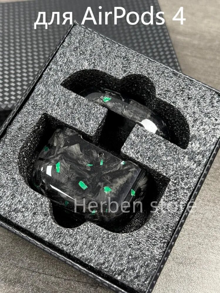 Ультратонкий защитный чехол из настоящего углеродного волокна для Airpods 4 чехол из углеродного волокна
